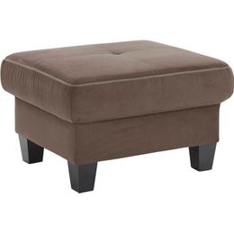 Sit & More Hocker SIT & MORE, B:77cm H:49cm T:67cm, braun, Flachgewebe (95% Polyester, 5% Polyamid);Luxus-Microfaser ALTARA NUBUCK (100% Polyester);Struktur