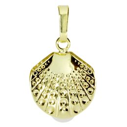 OSTSEE-SCHMUCK Damen Kettenanh&auml;nger "- Muschel - Gold 333/000 - Zuchtperle", Gelbgold 333, gold, Gelbgold 333, Schmuckanh&auml;nger