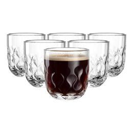 Leonardo Latte-Macchiato-Glas "Kaffeegläser (2) Gocce 220 ml 6er Set transparent", transparent, Trinkgefäße