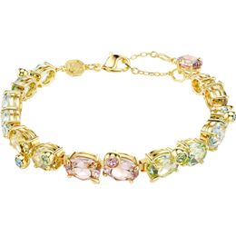 Swarovski Damen Armband "Schmuck Geschenk Gema Tennis Armkette", Metall, gold, Metall, Armbänder, mit Swarovski Kristall