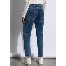 Street One Damen Gerade Jeans, blau, Gr. 25, unifarben, Web, 99% Baumwolle, 1% Elasthan, Jeans, 5-Pocket-Style