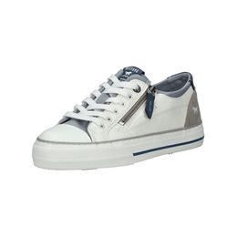 Mustang Shoes Damen Sneaker "Mustang Shoes Sneaker Lederimitat/Textil", Gr. 40, wei&szlig;, Lederimitat, Textil, Schuhe