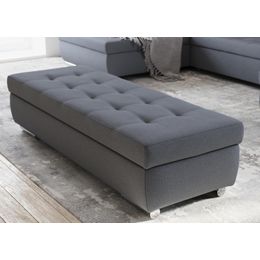 Hocker DOMO collection, B:161cm H:41cm T:60cm, braun, 95% Polyester, 5% Nylon, Wohnzimmer, Hocker, "Treviso XXL: B/T/H: 161/60/41 cm", mit Stauraum,