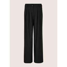 Madeleine Mode MADELEINE Damen Bundfaltenhose "Palazzohose Elegante Palazzohose mit weitem Bein", schwarz, Gr. 34, Obermaterial: 64% Polyester PES. 32% Viskose CV.