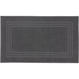 Badematte Kleine Wolke, H:80mm, grau, Baumwolle, Badematten, "Lodge", Badteppich, Frottier-Qualit&auml;t, Uni Farben, mit Bord&uuml;re