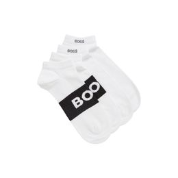 BOSS Herren Businesssocken "2P AS Logo CC", Gr. 43, wei&szlig;, Baumwollmischung, Socken, mit gro&szlig;em, eingestricktem BOSS Logo-Schriftzug