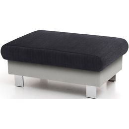 Hocker COTTA, B:100cm H:45cm T:65cm, grau, Microfaser PRIMABELLE (100% Polyester);Kunstleder SOFTLUX;Feinstruktur (100% Polyester);Kunstleder