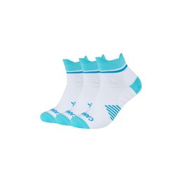 Camano Damen Kurzsocken "Sport-Kurzsocke 3er Pack", Gr. 35, blau, 94% Polyamid, 5% Elasthan, 1% Polyester, mehrfarbig, Socken
