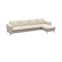 Ecksofa FLEXLUX, B:295cm H:85cm T:159cm, wei&szlig;, Wohnzimmer, Sofas, "Fiore, super Sitzkomfort durch Kaltschaum im Sitz, L-Form", breite Armlehnen, F&uuml;&szlig;e