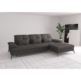 Sit & More Ecksofa SIT & MORE, B:279cm H:90cm T:185cm, braun, Wohnzimmer, Sofas, "Amica, L-Form, inkl. Sitztiefenverstellung & Armteilverstellung", wahlweise