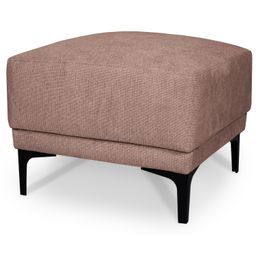 Polsterhocker OTTO HOME, B:58cm H:45cm T:58cm, braun, 90% PES, 10% NY, Hocker, "Xander", Breite 58 cm, Soft-Touch Chenille, schwarze Metallfüße