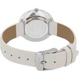 s.Oliver Damen Quarzuhr, beige, Armbanduhren, Armbanduhr, Damenuhr, Lederarmband, analog, Zirkonia (synth.)