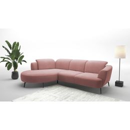 Sit & More Ecksofa SIT & MORE, B:309cm H:87cm T:199cm, rosa, 95% Polyester, 5% Polyamid, Wohnzimmer, Sofas, "Zoe", ink.Sitztiefenverstellung, wahlweise mit