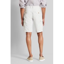 Bugatti Herren Bermudas, wei&szlig;, Gr. 60, 55% Baumwolle, 44% Leinen, 1% Elasthan, Hosen, aus elastischer Baumwollware
