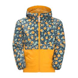 Jack Wolfskin Mädchen Sommerjacke "VILLI JACKET K"schwarz, sea, all, over, Gr. 140, OBERSTOFF 100% POLYAMID FUTTER 100% POLYESTER, Jacken