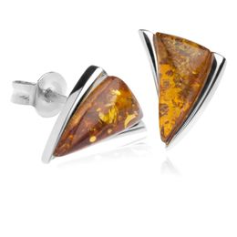 OSTSEE-SCHMUCK Damen Paar Ohrstecker "- Imke - Silber 925/000 - Bernstein", Silber 925 (Sterlingsilber), silber, Silber 925 (Sterlingsilber), Ohrringe