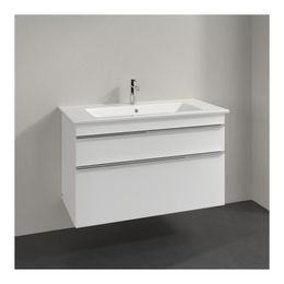 Villeroy & Boch Villeroy und Boch Venticello XL Waschtischunterschrank A92601DH 95,3x59x50,2cm, Becken mittig, Griff Chrom, Glossy White