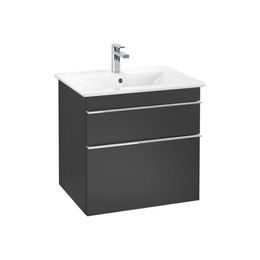Villeroy & Boch Villeroy und Boch Venticello Waschtisch-Unterschrank A92401PD 60,3 x 59 x 50,2 cm, Griff Chrom, Black Matt Lacquer