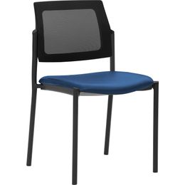 mayer Sitzmöbel Besucherstuhl MAYER SITZMÖBEL, B:49cm H:83cm T:56cm, blau, Polyester, Büro, Stühle, "2519", stapelbar bis 6 Stück