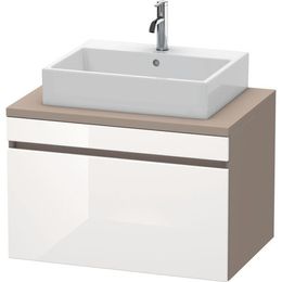 Duravit DuraStyle Waschtisch-Unterschrank DS531202243 80 x 54,8 cm, wei&szlig; hochglanz/basalt matt, f&uuml;r Konsole, 1 Auszug