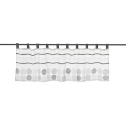 Scheibengardine decolife, B:140cm H:45cm, wei&szlig;, Voile, Polyester, K&uuml;che, Gardinen, "Malie", HxB: 45x140, Scheibengardine mit Webstruktur