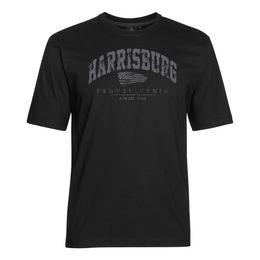 Herren T-Shirt "HARRISBURG", schwarz, Gr. 6XL, Ahorn Sportswear, bedruckt, 100% Baumwolle, Shirts, mit modischem Print