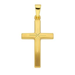 Adelia´s ADELIA ́S Damen Kettenanhänger "Damen Gold Schmuck 333 Gold Kreuz Anhänger", Gold, gold, Gold, Schmuckanhänger, Goldschmuck für Damen & Herren