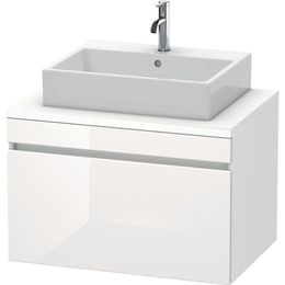 Duravit DuraStyle Waschtisch-Unterschrank DS531202218 80 x 54,8 cm, wei&szlig; hochglanz/wei&szlig; matt, f&uuml;r Konsole, 1 Auszug
