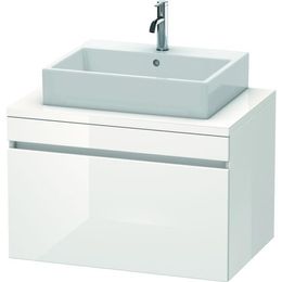 Duravit DuraStyle Waschtisch-Unterschrank DS531202222 80 x 54,8 cm, wei&szlig; hochglanz, f&uuml;r Konsole, 1 Auszug