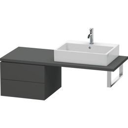 Duravit L-Cube Unterschrank LC583704949 52 x 54,7 cm, graphit matt, f&uuml;r Konsole, 2 Schubk&auml;sten