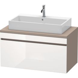Duravit DuraStyle Waschtisch-Unterschrank DS531402243 100 x 54,8 cm, wei&szlig; hochglanz/basalt matt, f&uuml;r Konsole, 1 Auszug