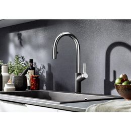 Blanco CARENA-S Vario K&uuml;chenarmatur 526172 SILGRANIT-Look silgranitschwarz/chrom