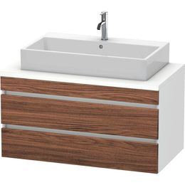 Duravit DuraStyle Waschtisch-Unterschrank DS531902118 100 x 54,8 cm, nussbaum dunkel/wei&szlig; matt, f&uuml;r Konsole, 2 Schubk&auml;sten