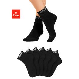 Chiemsee Herren Kurzsocken, Gr. 39, schwarz, Baumwolle, Elasthan, Polyamid, unifarben, Socken, mit eingestricktem Markennamen