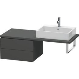 Duravit L-Cube Unterschrank LC583804949 62 x 54,7 cm, graphit matt, f&uuml;r Konsole, 2 Schubk&auml;sten