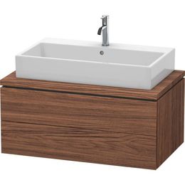 Duravit L-Cube Waschtisch-Unterschrank LC581802121 92 x 54,7 cm, nussbaum dunkel, f&uuml;r Konsole, 2 Schubk&auml;sten