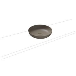 Kaldewei Miena Waschtisch-Schale 909306003671 3180, &Oslash; 45 cm, warm grey 60, Perl-Effekt, ohne &Uuml;berlauf, ohne Hahnloch, Schallschutz