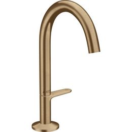 Hansgrohe Axor One Waschtischarmatur 48020140 Ausladung 140mm, mit Push-Open-Ablaufgarnitur, brushed bronze