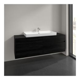 Villeroy & Boch Villeroy und Boch Collaro Waschtischunterschrank C031B0AB 160x54,8x50cm, Waschtisch mittig, LED-Beleuchtung 12W, black oak