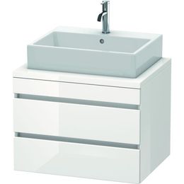 Duravit DuraStyle Waschtisch-Unterschrank DS531602222 70 x 54,8 cm, wei&szlig; hochglanz, f&uuml;r Konsole, 2 Schubk&auml;sten