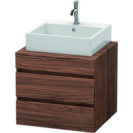 Duravit DuraStyle Waschtisch-Unterschrank DS531502121 60 x 54,8 cm, nussbaum dunkel, f&uuml;r Konsole, 2 Schubk&auml;sten
