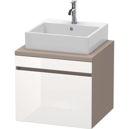 Duravit DuraStyle Waschtisch-Unterschrank DS531002243 60 x 54,8 cm, wei&szlig; hochglanz/basalt matt, f&uuml;r Konsole, 1 Auszug