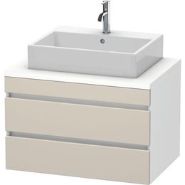 Duravit DuraStyle Waschtisch-Unterschrank DS531709118 80 x 54,8 cm, taupe/wei&szlig; matt, f&uuml;r Konsole, 2 Schubk&auml;sten