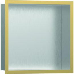 Hansgrohe XtraStoris Wandnische 56097990 30x30x10cm, mit Designrahmen, Edelstahl geb&uuml;rstet, polished gold optic