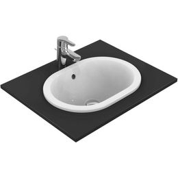 Ideal Standard Connect Einbauwaschtisch E504501 oval, ohne Hahnloch, mit &Uuml;berlauf, 48 x 35 cm, wei&szlig;