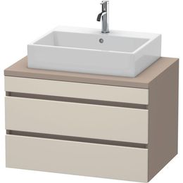 Duravit DuraStyle Waschtisch-Unterschrank DS531709143 80 x 54,8 cm, taupe/basalt matt, f&uuml;r Konsole, 2 Schubk&auml;sten