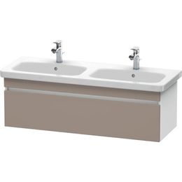 Duravit DuraStyle Waschtisch-Unterschrank DS639804318 123x44,8x39,8cm, 1 Auszug, Becken links/rechts, basalt matt/wei&szlig; matt