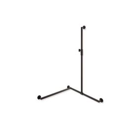 HEWI System 900 Duschhandlauf 900.35M30360ER 1250 x 765 x 765 mm, Edelstahl pulverbeschichtet dunkelgrau tiefmatt, links
