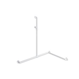 HEWI System 900 Duschhandlauf 900.35M30260VH 1250 x 1185 x 765 mm, Edelstahl pulverbeschichtet wei&szlig; tiefmatt, rechts