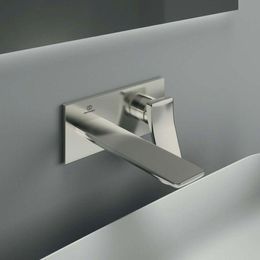Ideal Standard Conca Fertigmontageset A7371GN Aufputz-Wandarmatur, 180 mm, Silver Storm